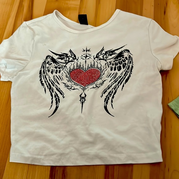 SHEIN | Shirts & Tops | Very Cute Crop Top Tee Shirt | Poshmark